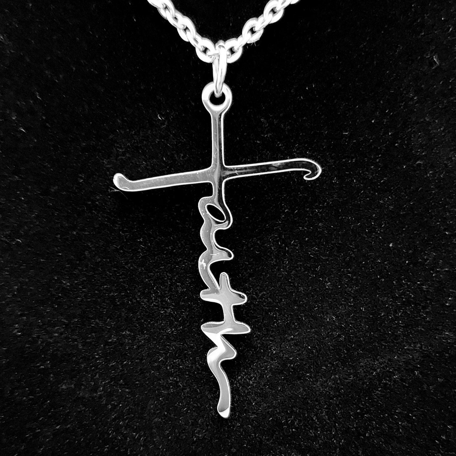 Cross Words Pendant Necklace | Forever Finer Designs